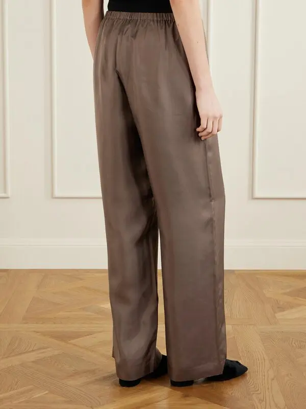 RÓHE Silk-satin Wide-leg Pants