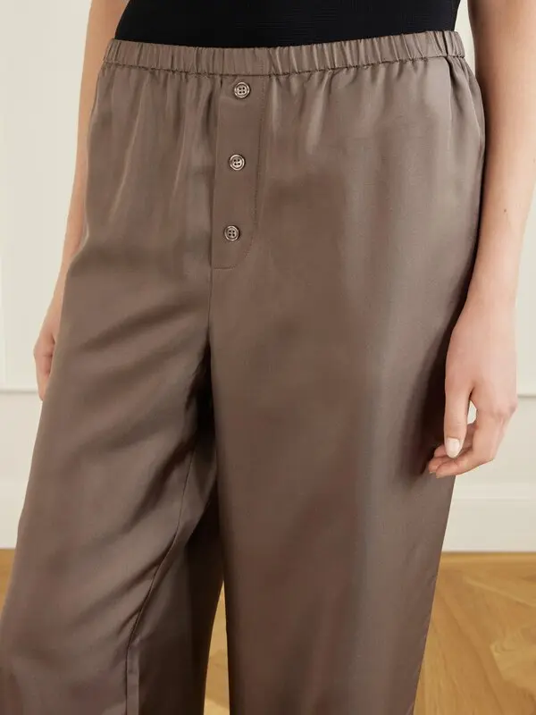 RÓHE Silk-satin Wide-leg Pants