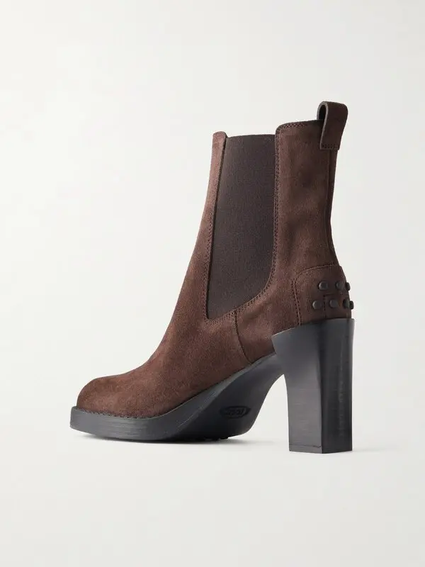 TOD'S Tronchetto Elastico 80 Suede Ankle Boots