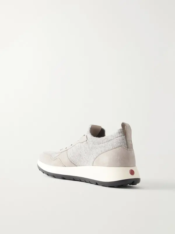 TOD'S Suede-trimmed Sneakers