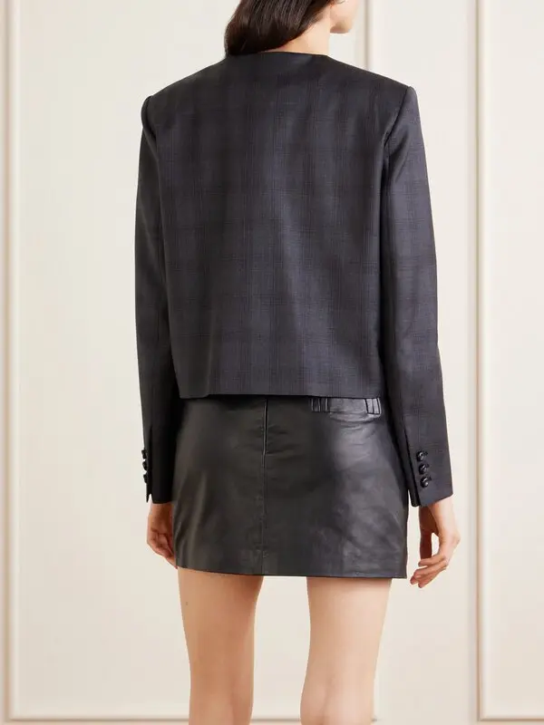 BLAZÉ MILANO Cropped Prince Of Wales Wool Bolero