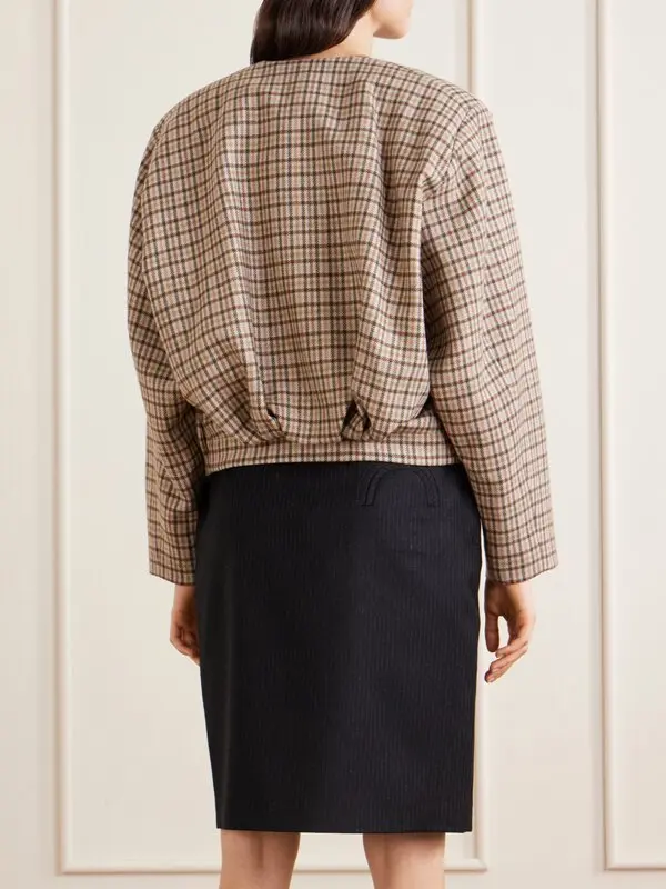 BLAZÉ MILANO Altai Checked Wool And Cashmere-blend Jacket