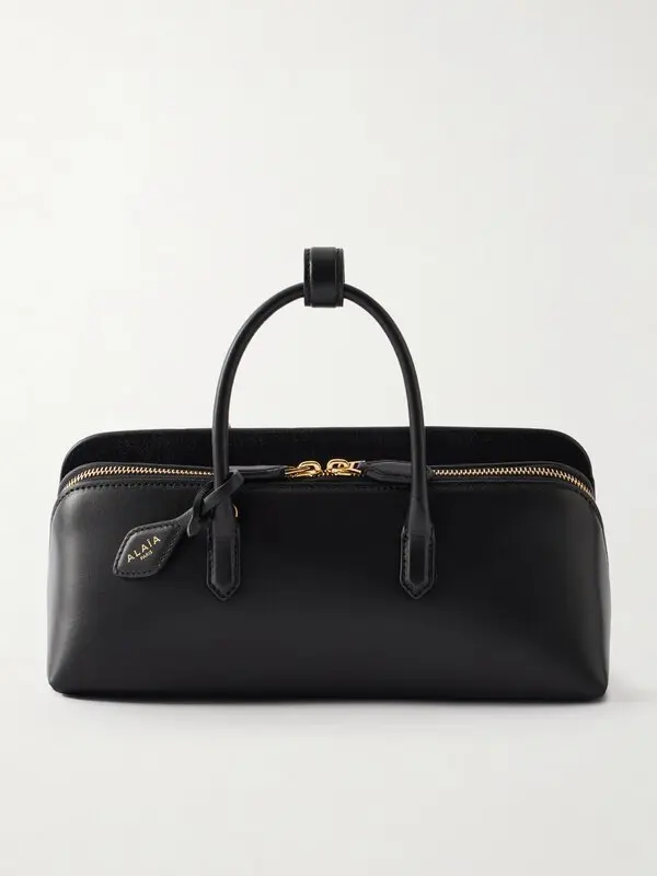 Alaïa Delta Leather Small Shoulder Bag - Black