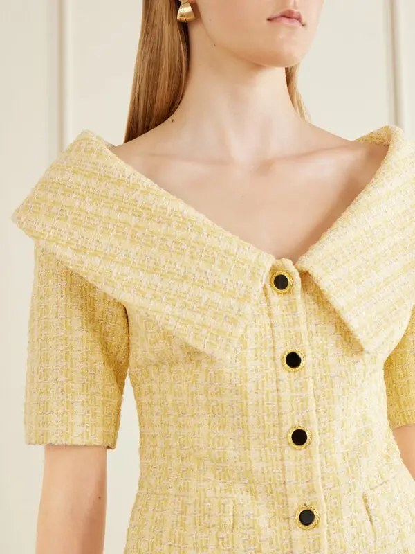 Alessandra Rich Embellished Tweed Jacket