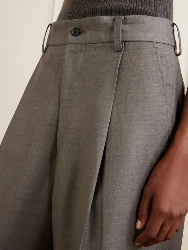 SSSTEIN Wool Pleated Wide-leg Pants