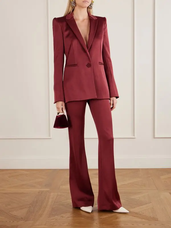 Galvan Sculpted Satin Blazer