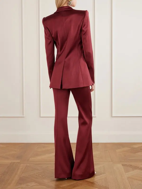 Galvan Sculpted Satin Blazer