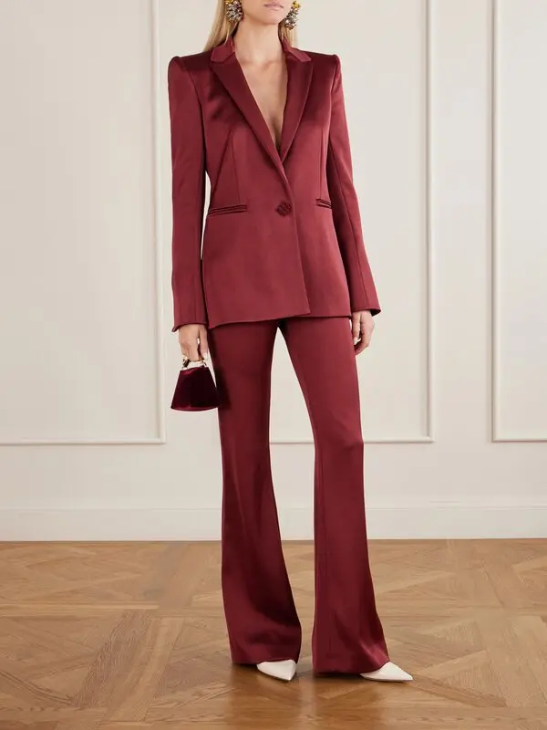 Galvan Satin Flared Pants