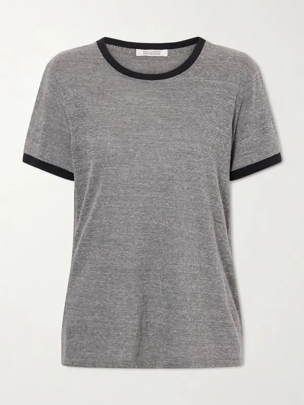 NILI LOTAN Lana Classic Ringer T-shirt - Gray
