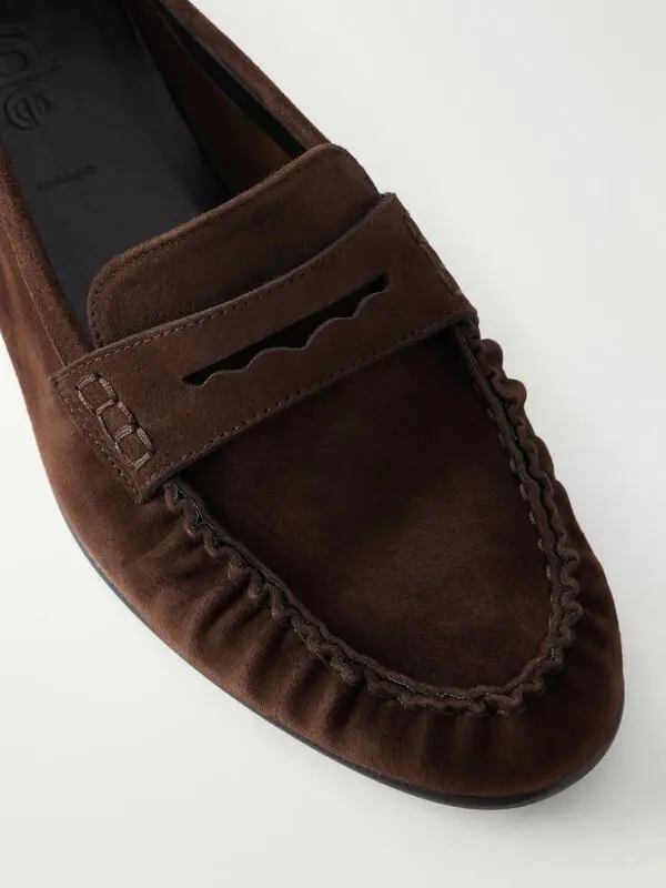 AeydĒ Aldous Suede Penny Loafers