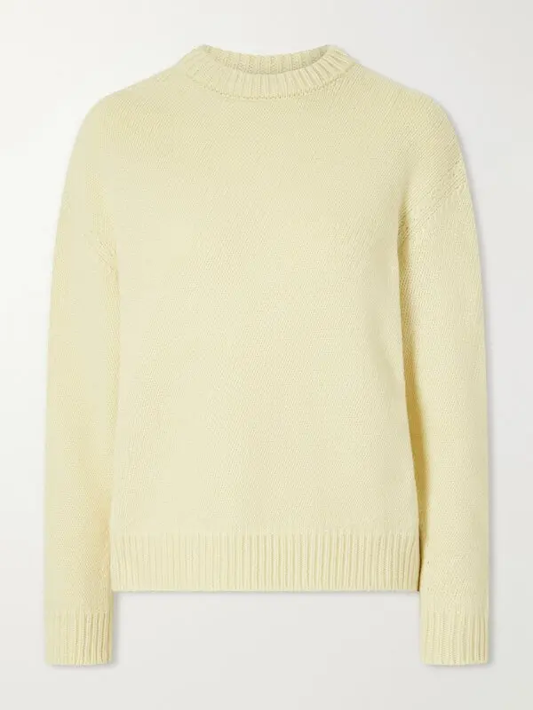 JIL SANDER Cashmere And Wool-blend Sweater - Neutrals