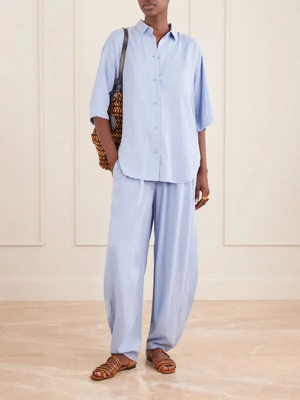 JAMIE HALLER Elbow Silk Shirt