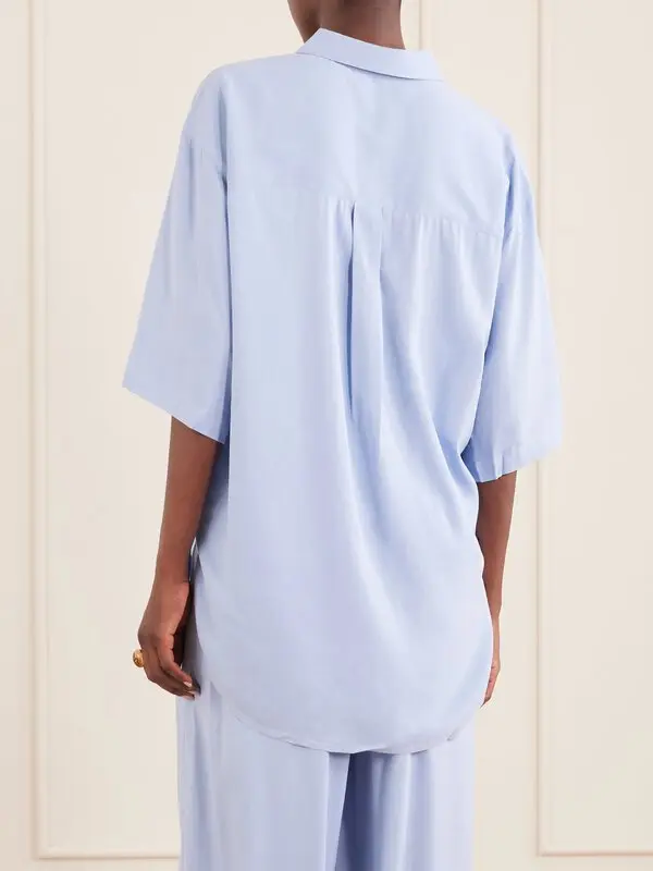 JAMIE HALLER Elbow Silk Shirt