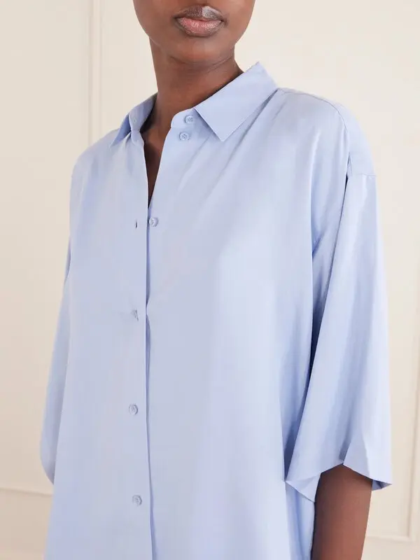 JAMIE HALLER Elbow Silk Shirt