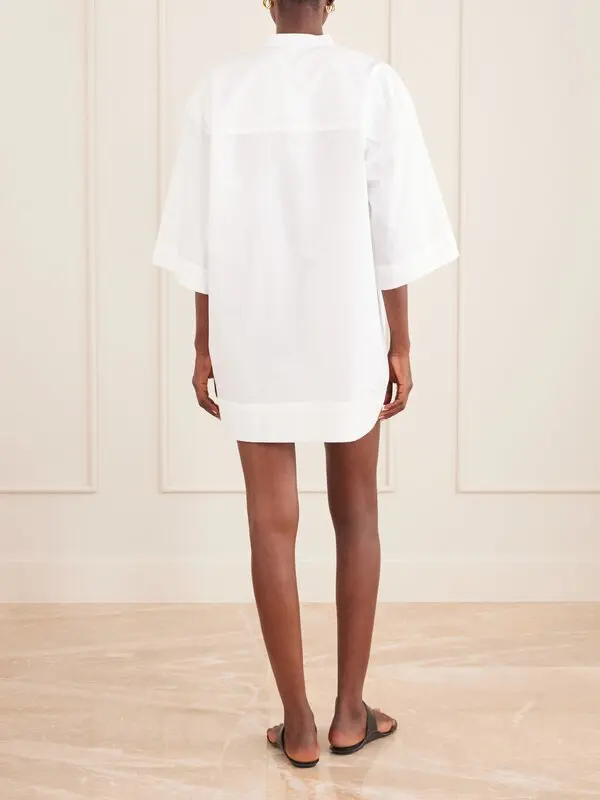 JAMIE HALLER Cotton Caftan Mini Dress