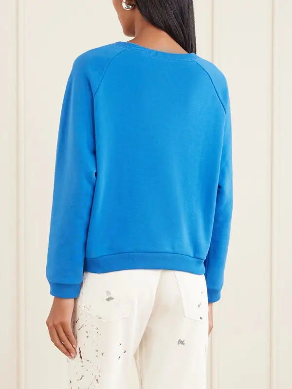 JAMIE HALLER The Daily Cotton-terry Sweatshirt - Blue