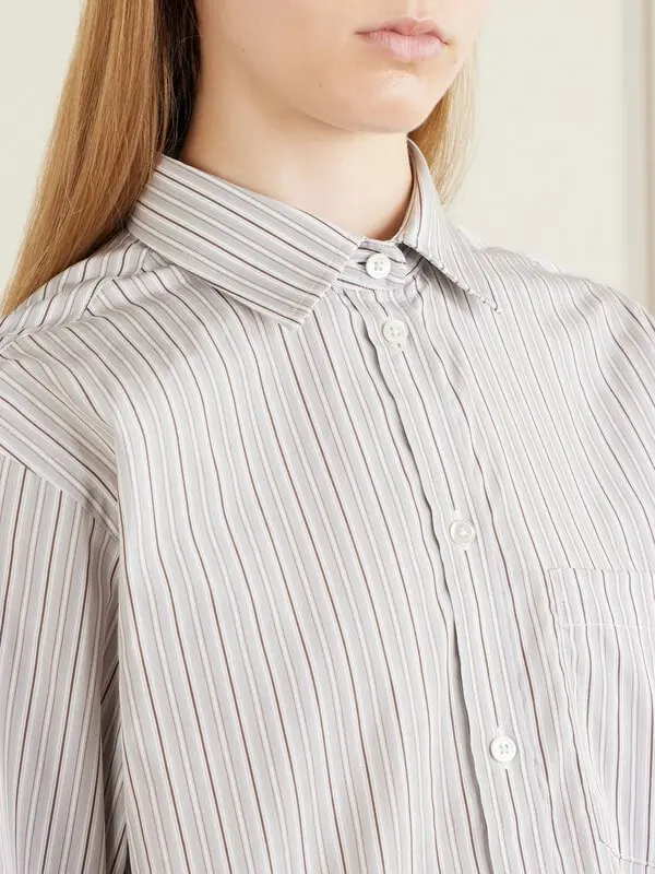 RÓHE Striped Cotton-poplin Shirt