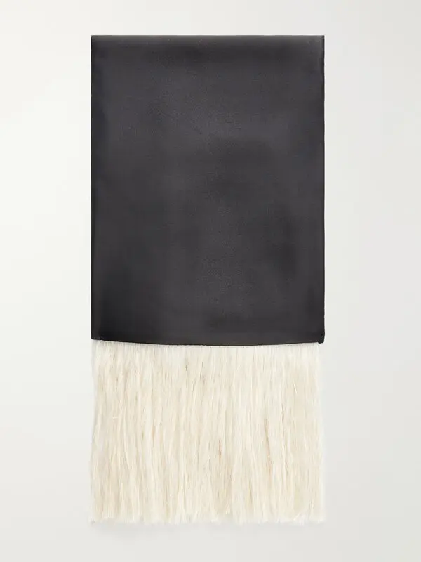 Le Sundial The Opera Silk Scarf - Black