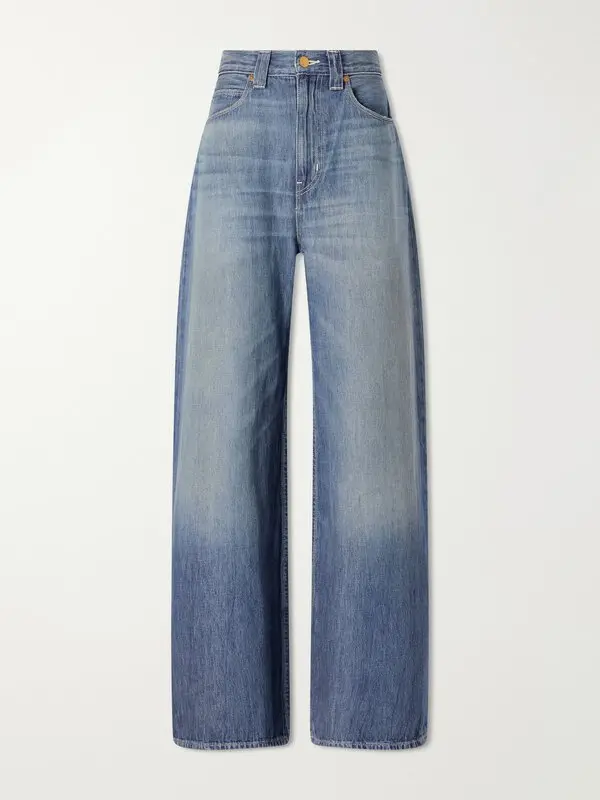 JAMIE HALLER Baggy Wide-leg Jeans - Blue