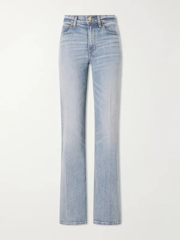 JAMIE HALLER Wide-leg Mid-rise Jeans - Blue