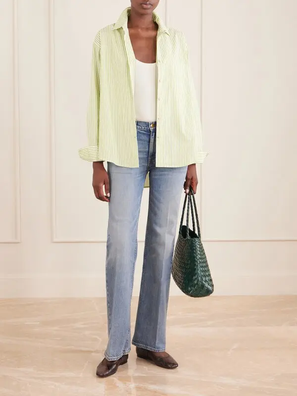 JAMIE HALLER Wide-leg Mid-rise Jeans