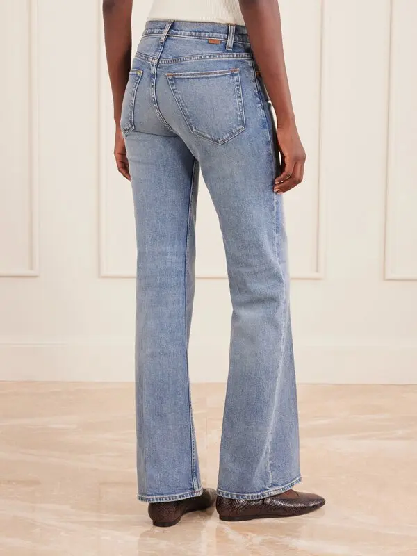 JAMIE HALLER Wide-leg Mid-rise Jeans