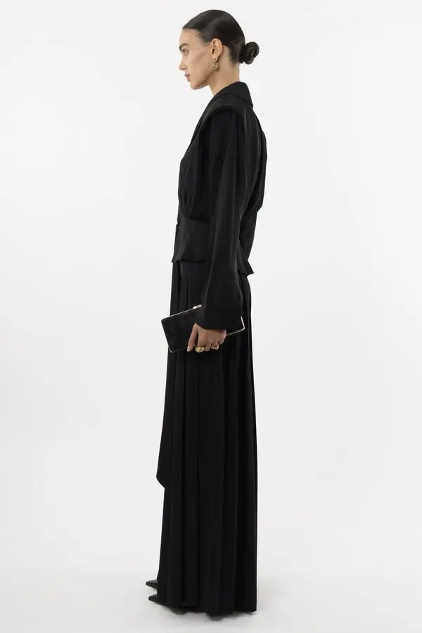 Arakii Front Tie Silk Blouse