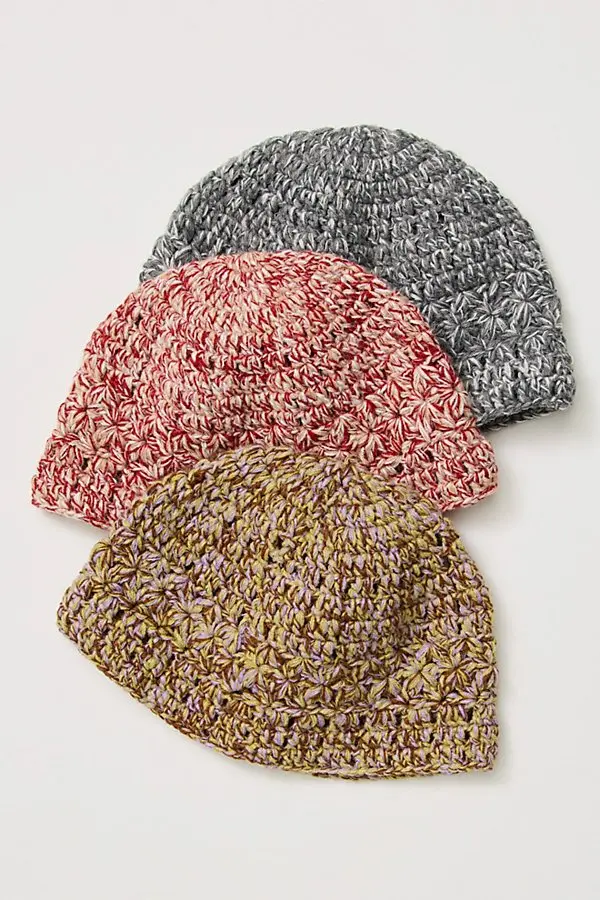 Free People Peggy Knitted Cap At - Blue