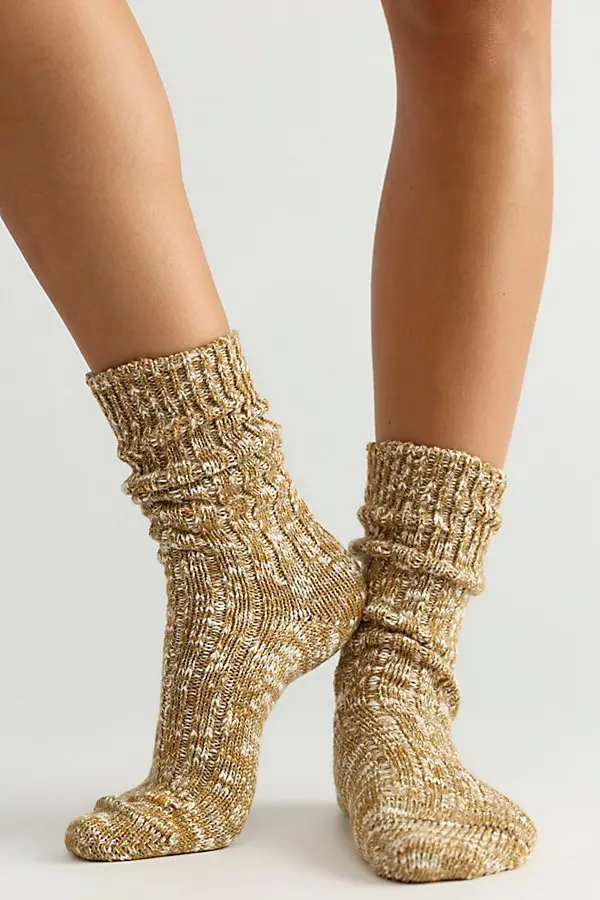Free People Thunders Love Flame Socks At - Camel