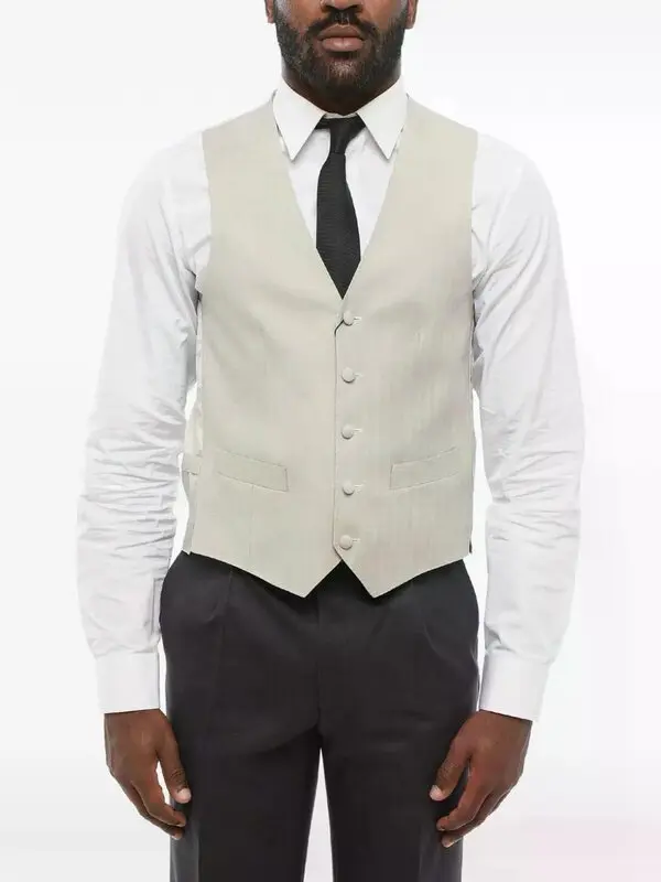 Corneliani Button-fastening Welt-pocket Waistcoat - Grey