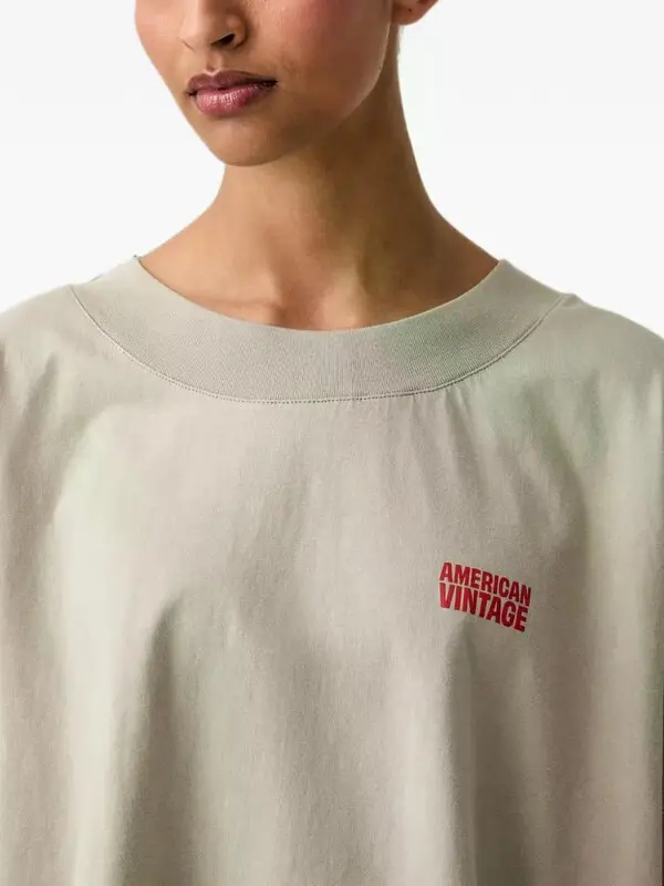American Vintage Gixy Cropped Cotton T-shirt