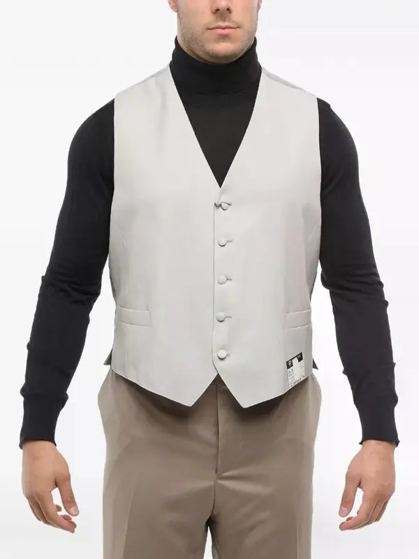 Corneliani Button-fastening Jetted-pockets Waistcoat - Grey