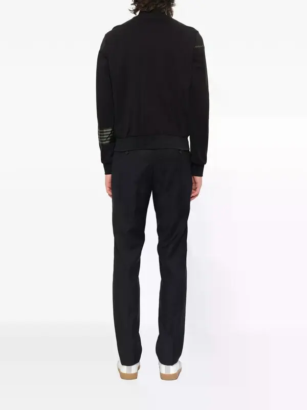 WOOYOUNGMI Striped Panelled Track Jacket - Black