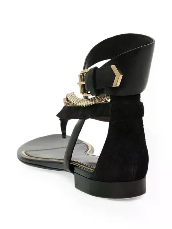 LANVIN Chain-embellished Buckle-fastening Sandals