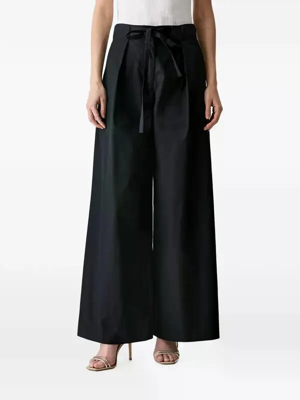 Karl Lagerfeld Belted Pleated Trousers