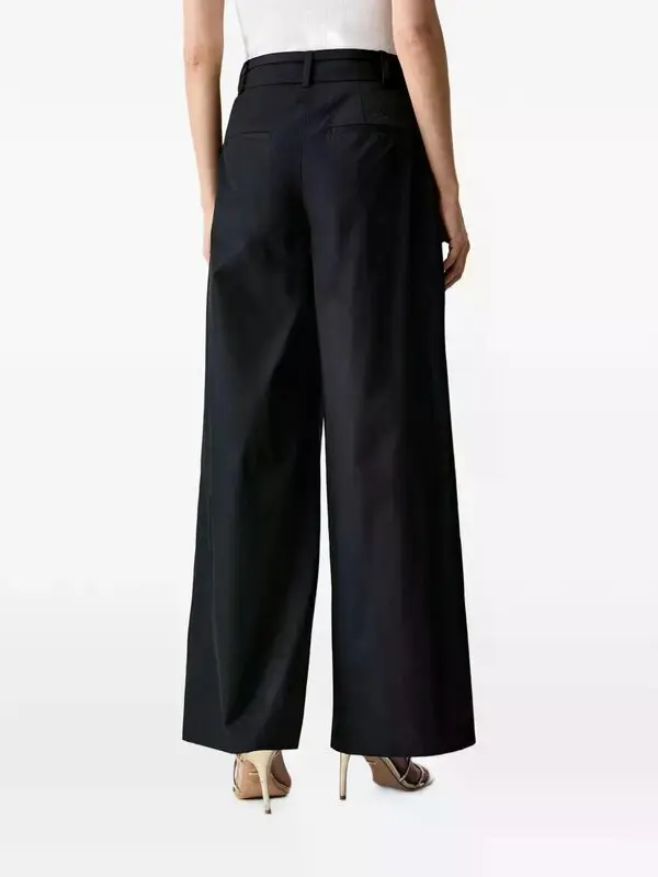 Karl Lagerfeld Belted Pleated Trousers