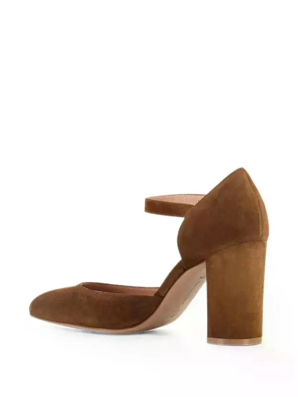 GIANVITO ROSSI Suede Block-heel Pumps