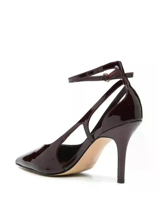 SERGIO MORETTI FIRENZE Patent-finish Ankle-strap Pumps