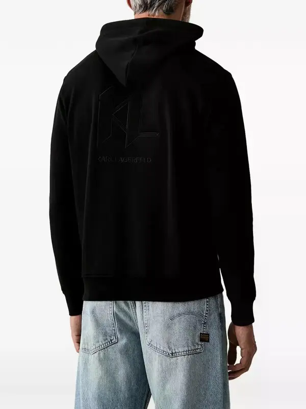 Karl Lagerfeld Logo-embroidered Drawstring Hoodie