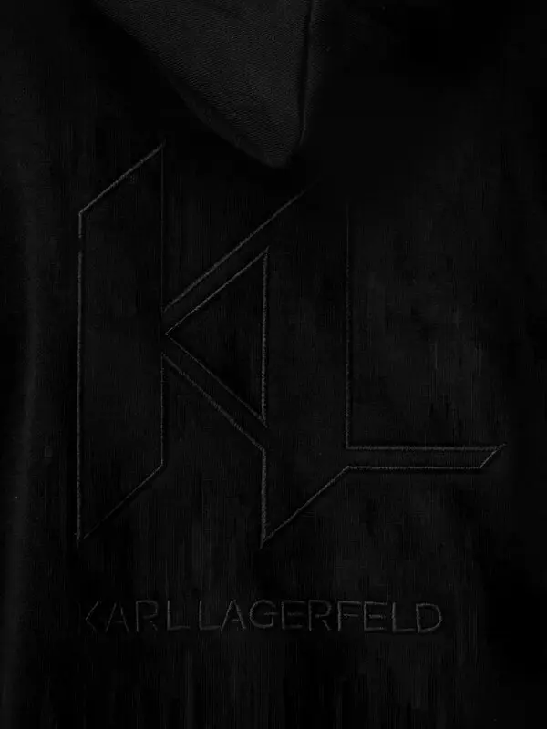 Karl Lagerfeld Logo-embroidered Drawstring Hoodie