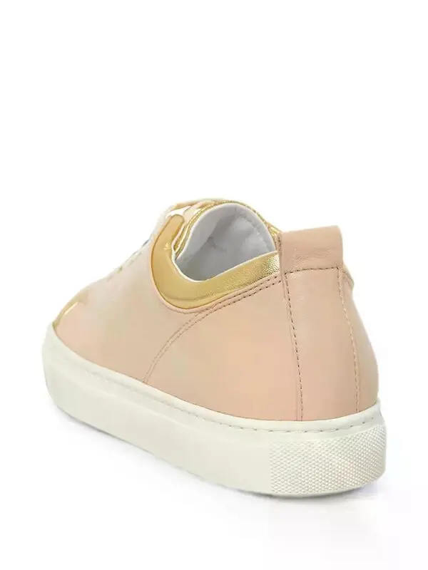 LANVIN Metallic-trim Lace-up Sneakers