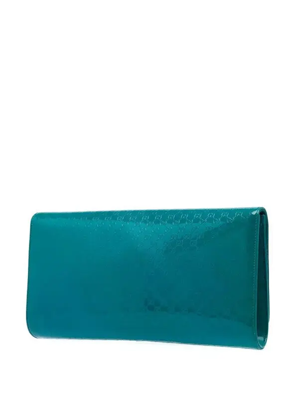 Gucci Patent Leather Clutch Bag - Blue