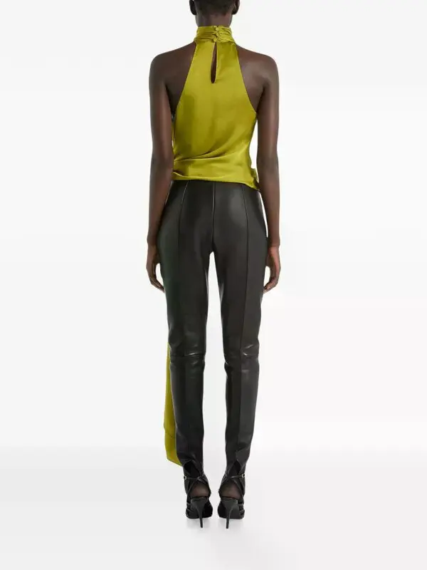 Balmain Open-back Silk Chiffon Top