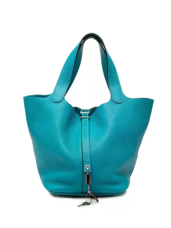 Hermès 2014 Clemence Picotin Lock 22 Handbag - Blue