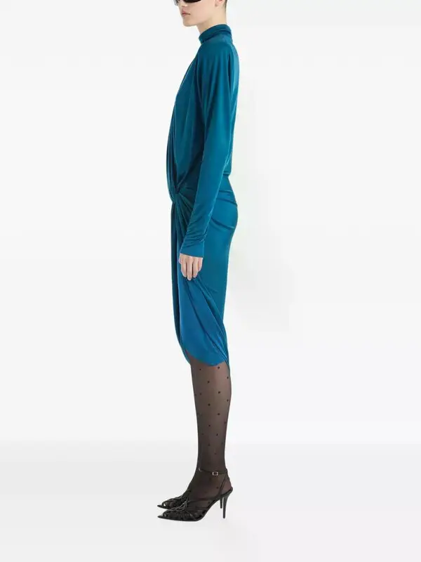 Balmain Draped Flowing Jersey Dress