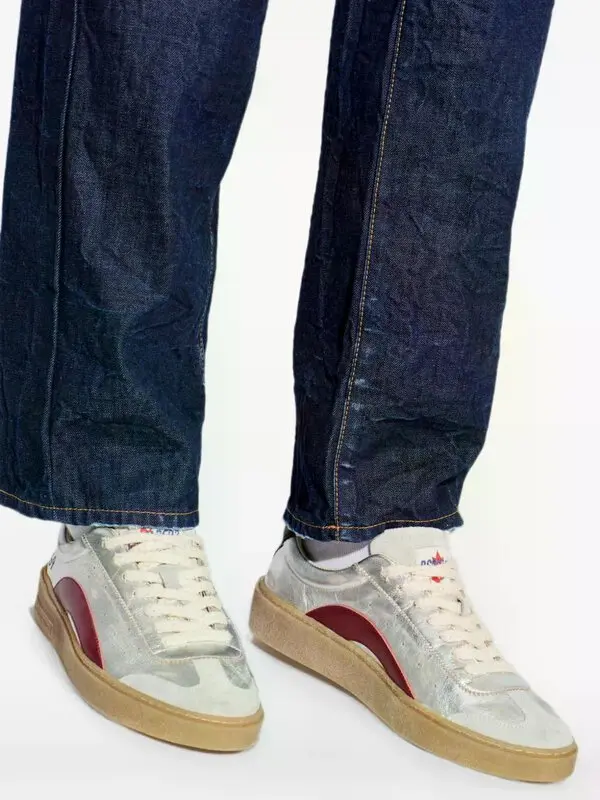 Dsquared2 Metallic-effect Leather Sneakers