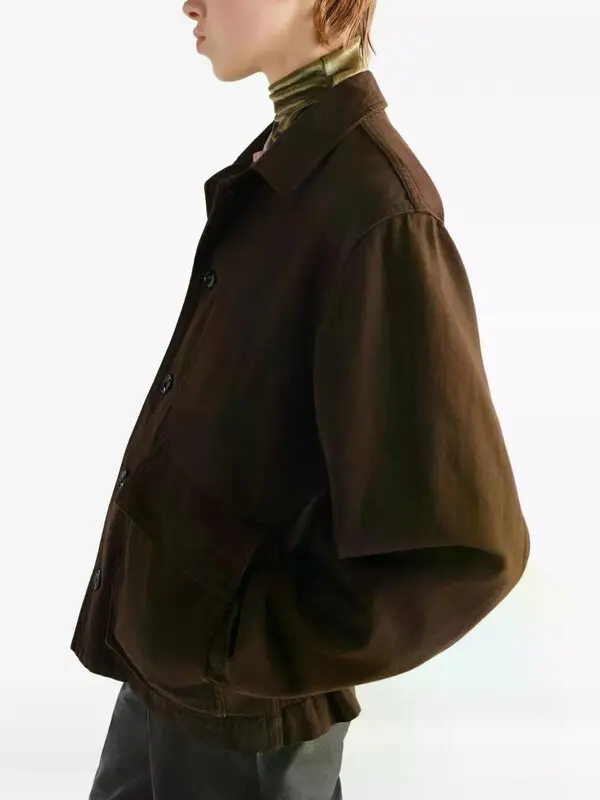 LEMAIRE Boxy Jacket In Heavy Garment-dyed Broken Twill