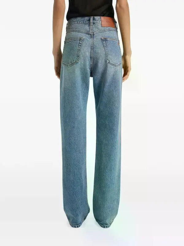 Balmain Straight-leg Faded Denim Jeans