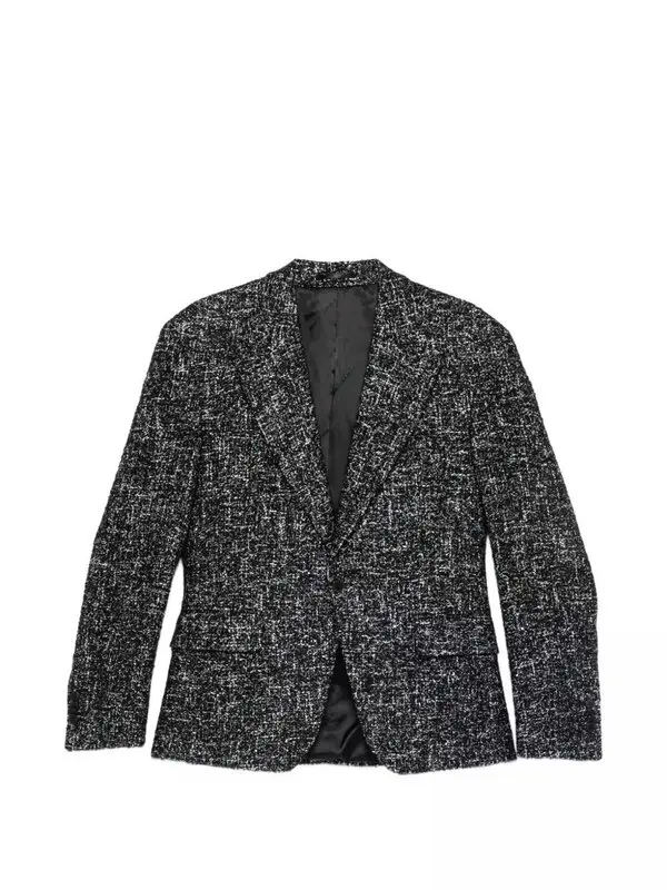 Karl Lagerfeld Glitter-effect Tweed Blazer - Black