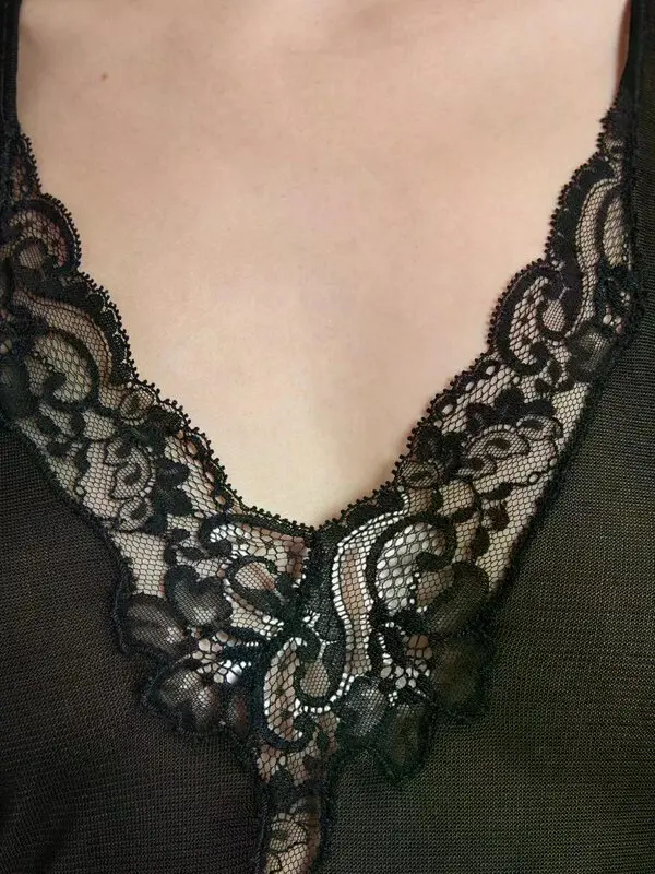 Balmain Knit Vest Top With Lace